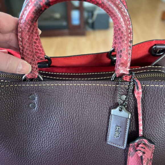 Coach | Bags | Coach Made To Order Rogue 36 W Python Handles | Poshmark